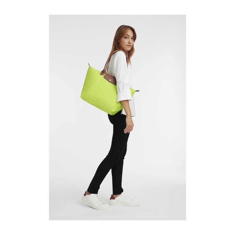 LONGCHAMP LE PLIAGE ORIGINAL SAC CABAS L VERT LUMIÈRE